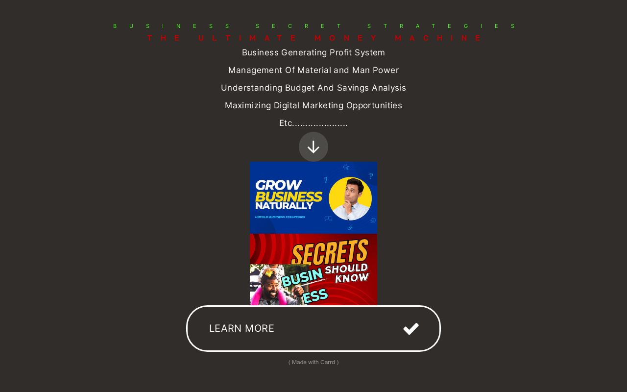 THE ULTIMATE MONEY MACHINE